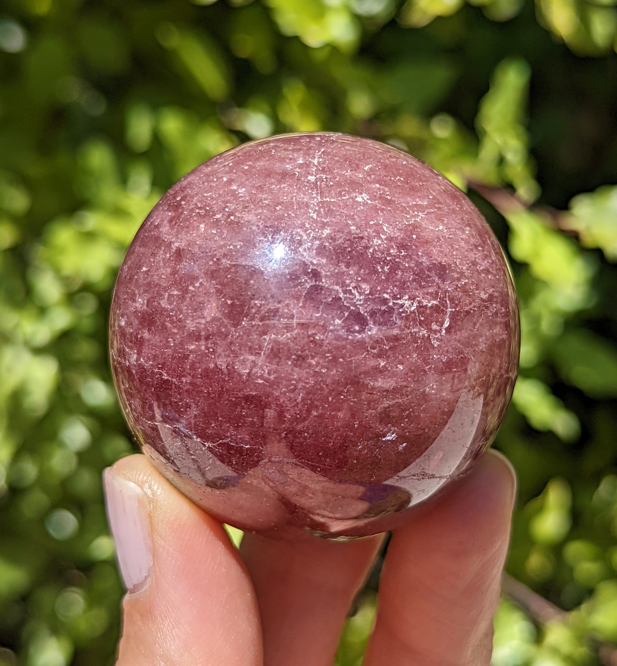 Strawberry Quartz Sphere – True Crystals